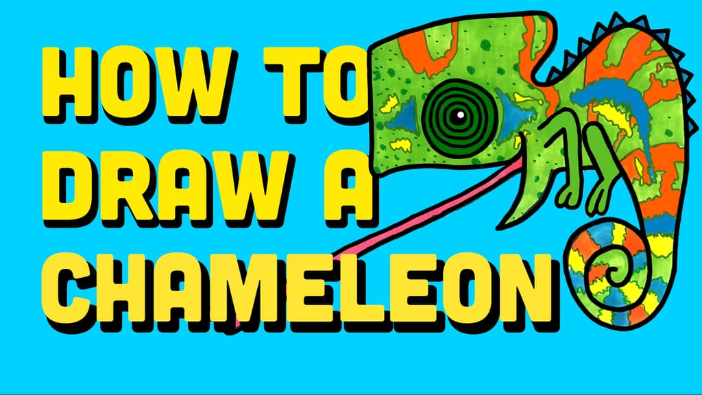 Episode 15 | How to Draw a Chameleon | Creature Kids | Canon+